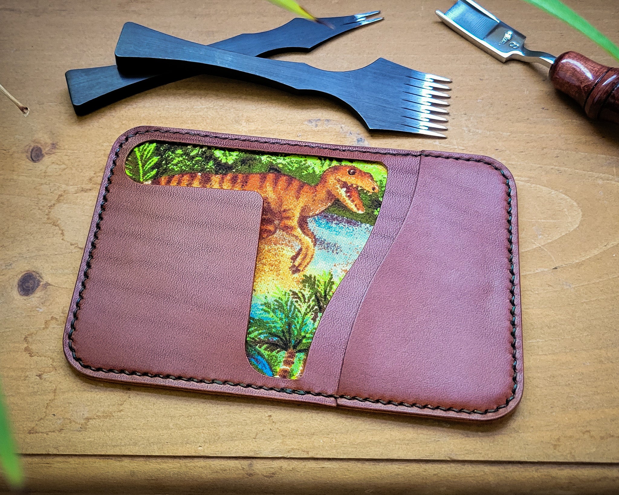 Handmade velociraptor leather wallet | Rouxco Leather – Rouxco Leather ...